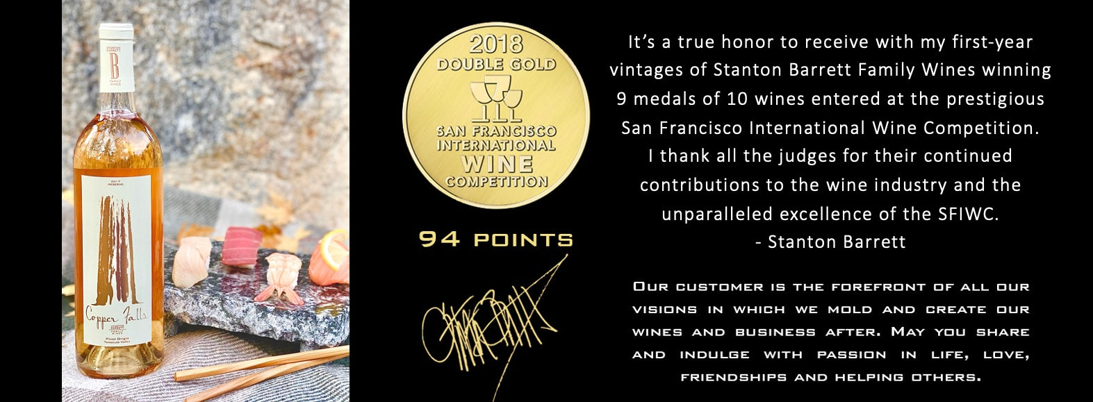 Stanton Barrett Family Wines - California Wines Created With Passion